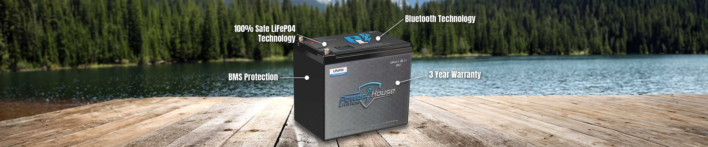 PowerHouse Lithium 12V 30Ah Deep Cycle Battery (Tall) – PHL